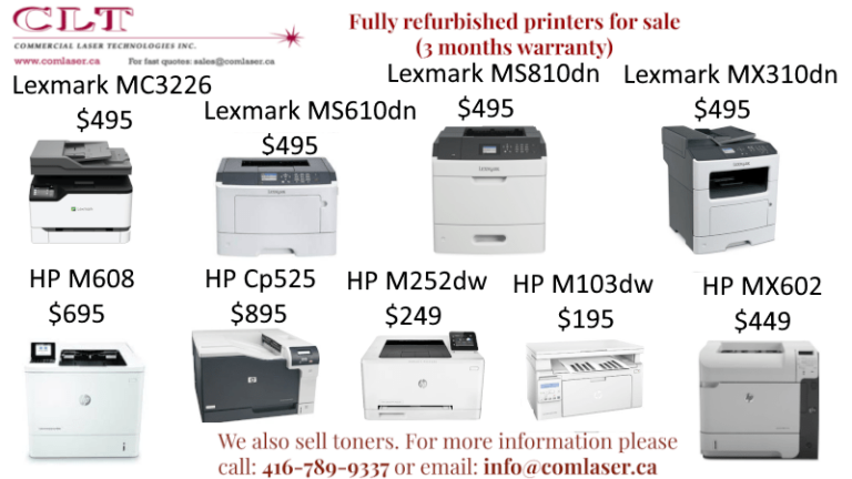Refurbished Printers for Sale: Used Printers with 3 Month Warranty