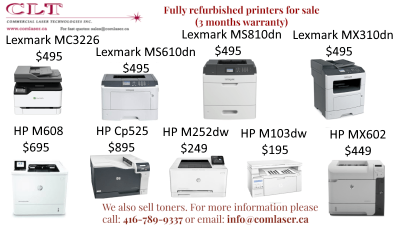 Refurbished Printers for Sale: Used Printers with 3 Month Warranty